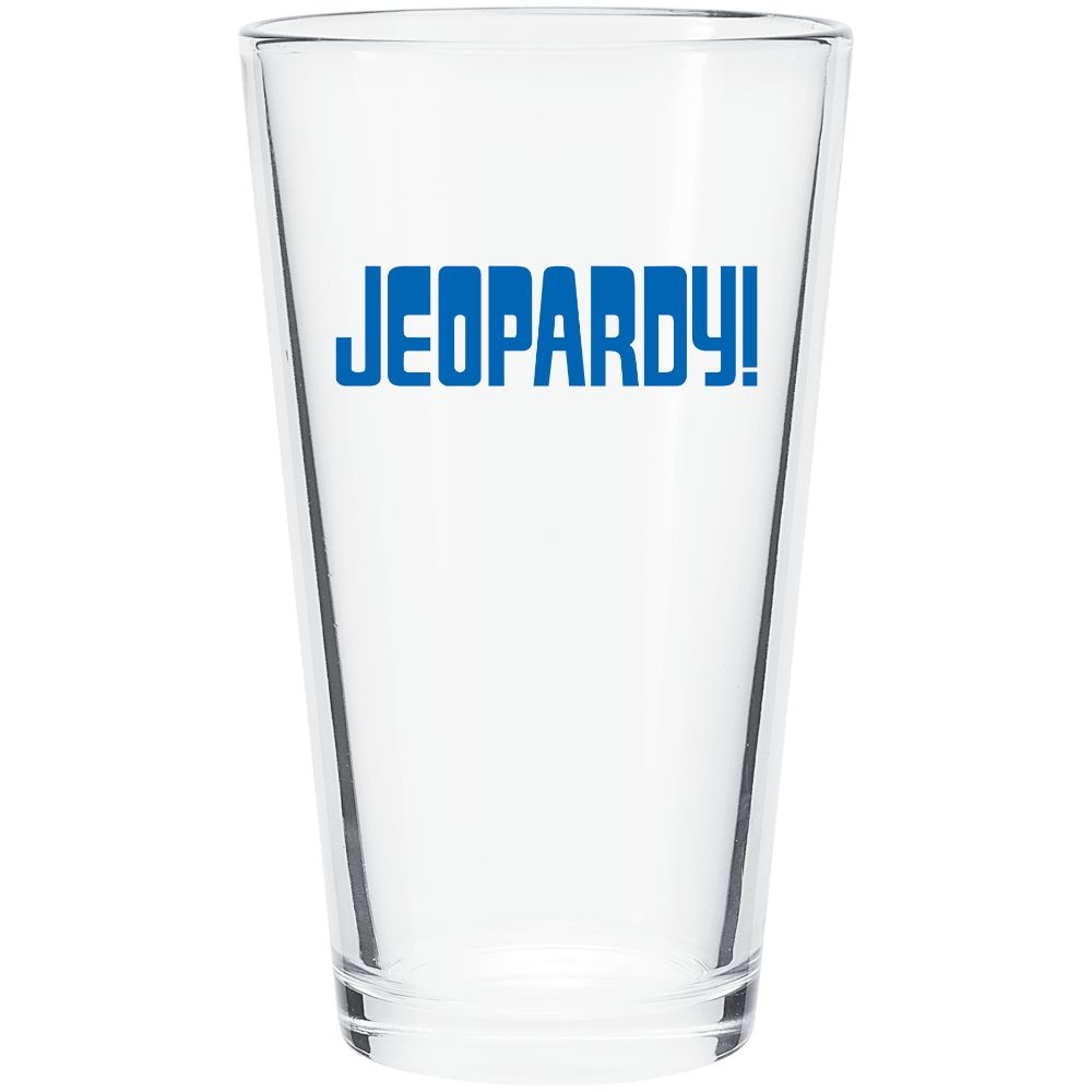 Jeopardy! Logo Blue Pint Glass – The Jeopardy! Store